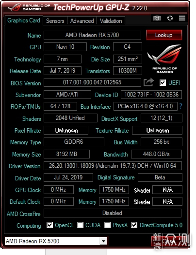 被自家CPU掩盖光芒：AMD RX5700公版开箱实测_原创_新浪众测
